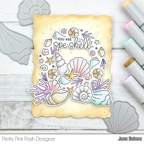 Seashell Wreath Coordinating Dies – Pretty Pink Posh LLC