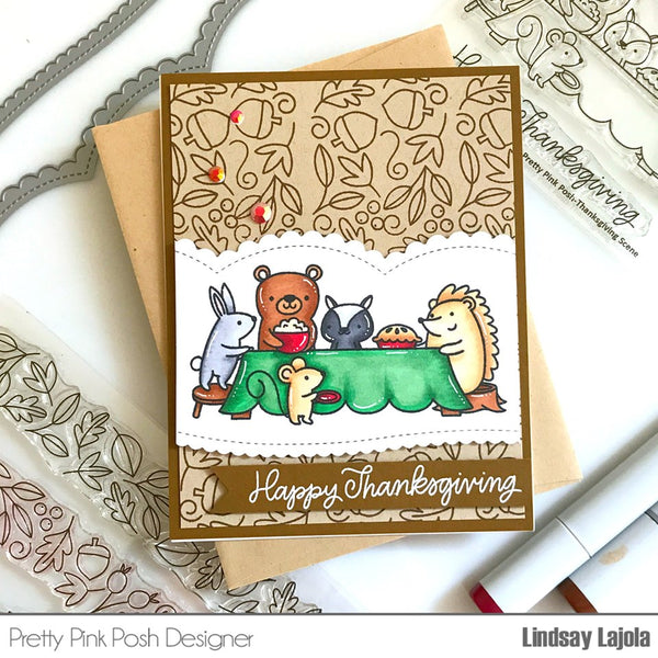 Thanksgiving Scene Stamp Set – Pretty Pink Posh LLC