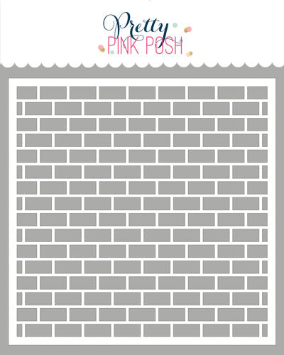 Brick Background Stencil – Pretty Pink Posh LLC