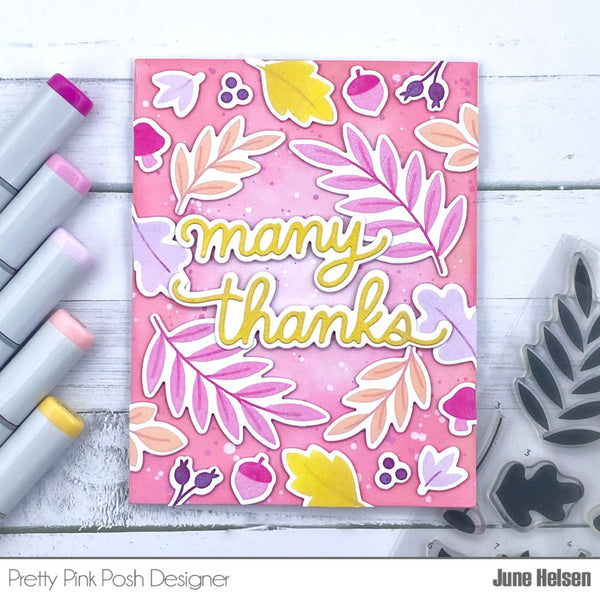 Solid Fall Foliage Stamp Set – Pretty Pink Posh LLC