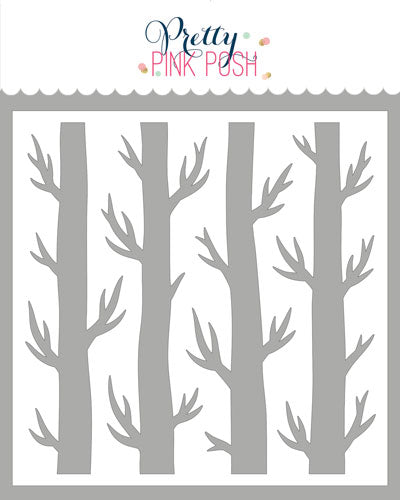 Spooky Trees Background Stencil – Pretty Pink Posh LLC