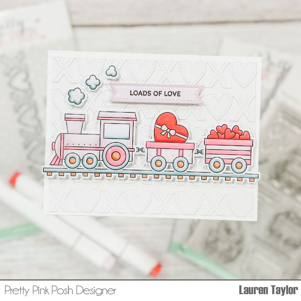 Valentine Train Stamp Set – Pretty Pink Posh LLC