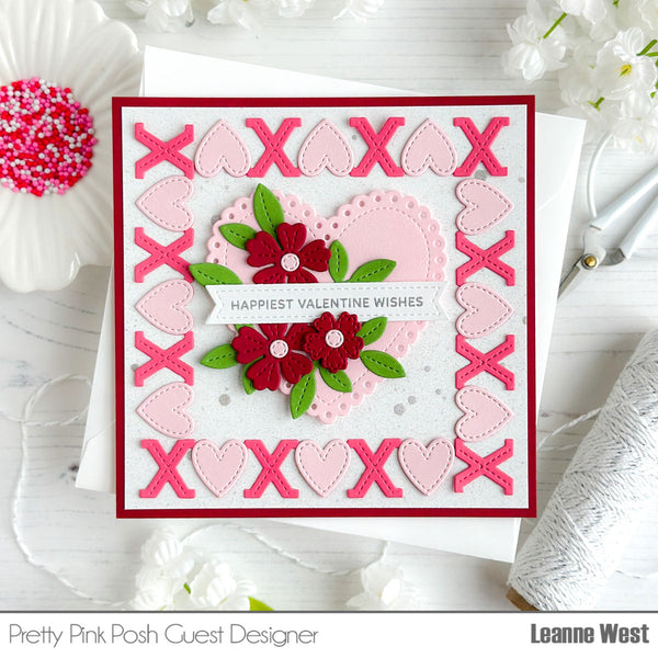 XOXO Heart Border Dies – Pretty Pink Posh LLC
