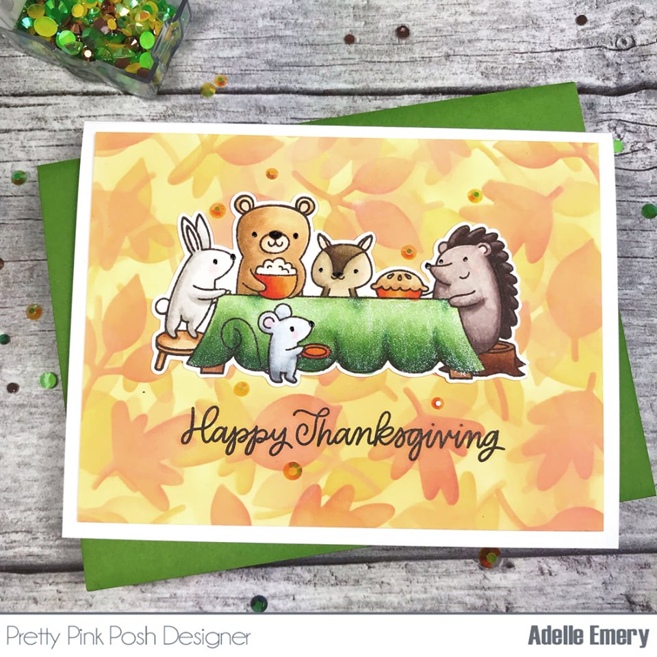 Thanksgiving Scene Stamp Set – Pretty Pink Posh LLC