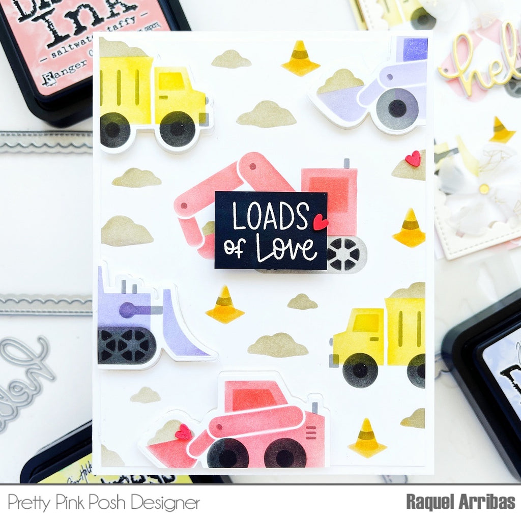 Layered Construction Trucks Stencils (3 Pack) – Pretty Pink Posh LLC