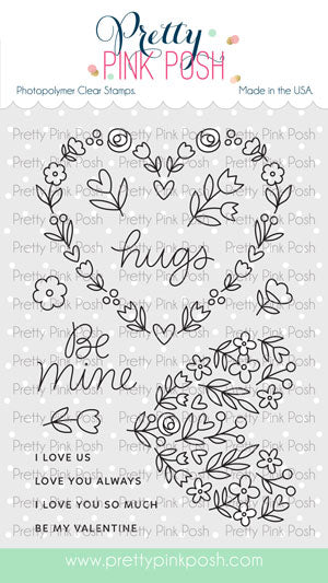 Large Floral Hearts Stamp Set – Pretty Pink Posh LLC