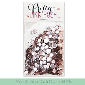 Metallic Rose Gold Confetti Mix – Pretty Pink Posh LLC
