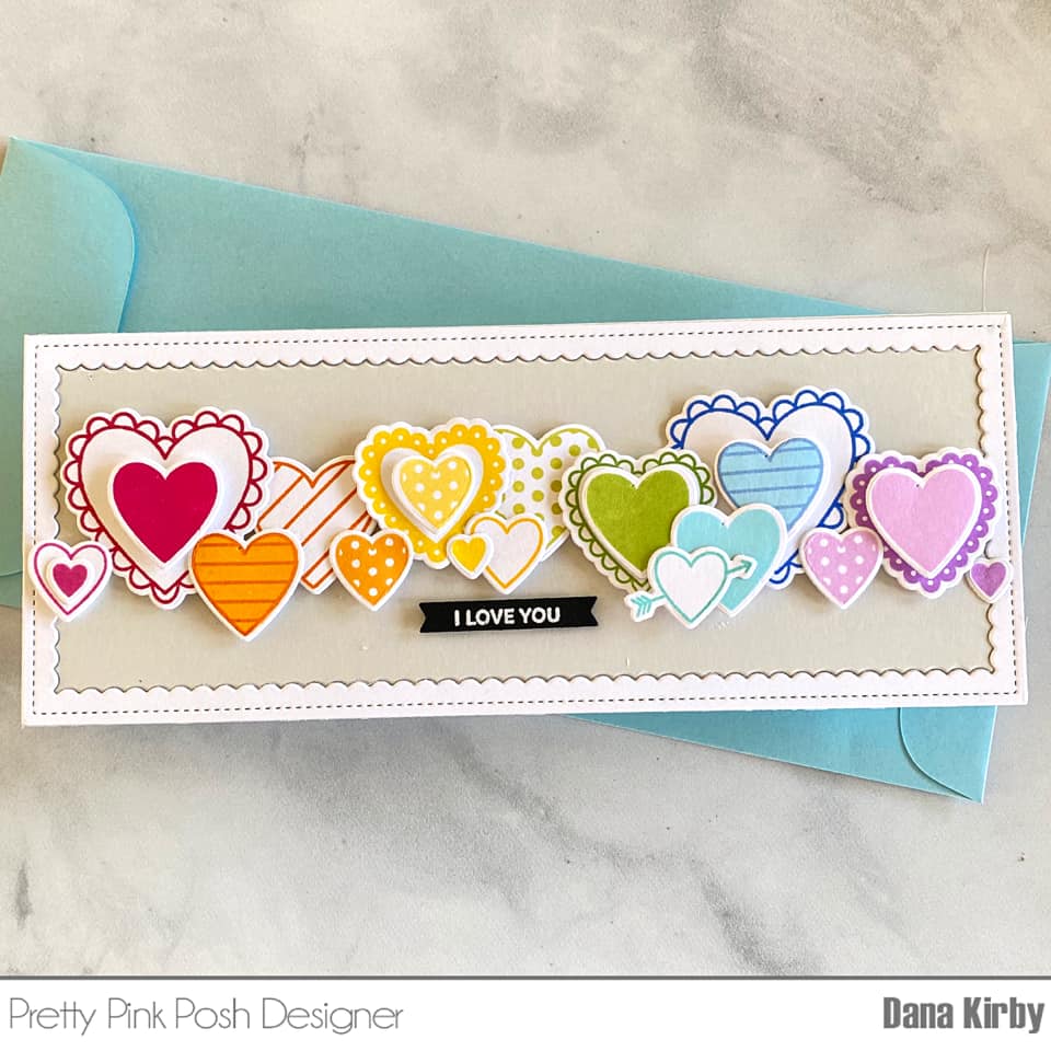 Valentine Hearts Stamp Set – Pretty Pink Posh LLC