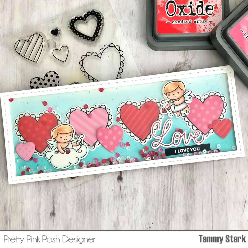 Valentine Hearts Stamp Set – Pretty Pink Posh LLC