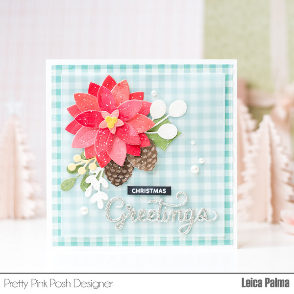 Christmas Greetings Script Die – Pretty Pink Posh LLC